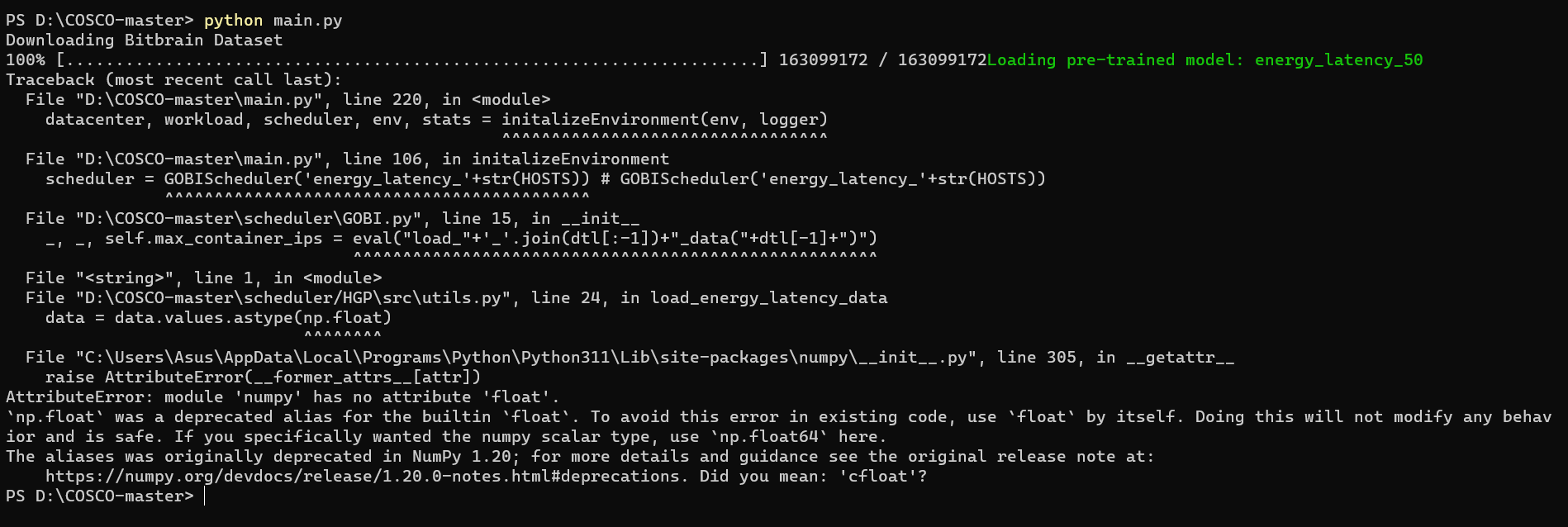 Please Solve Npfloat Issue And Generate Graph Issue · Issue 23 · Imperial Qorecosco · Github