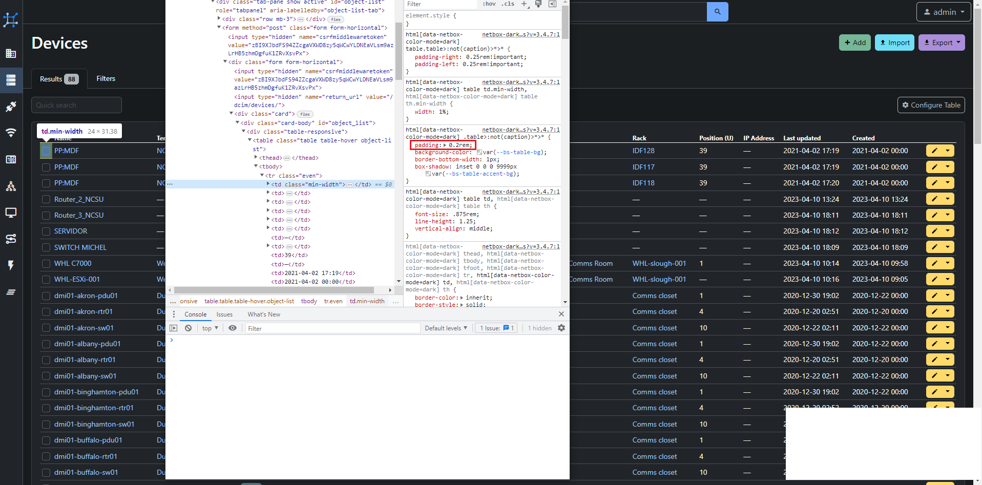 Decrease amount of padding in data tables from the current 64% of vertical space · Issue #12199 ...