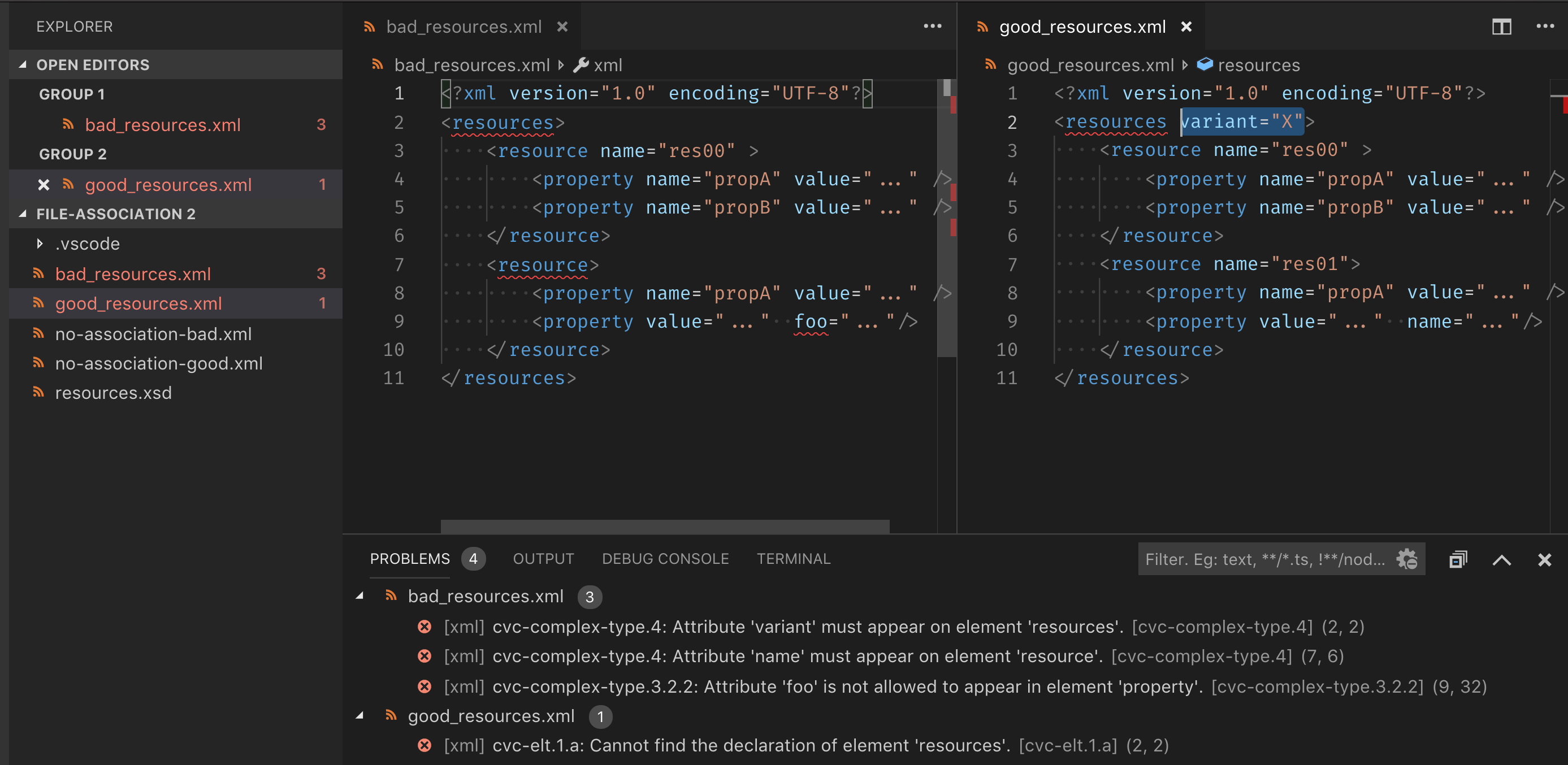 No validation available anymore on xml files · Issue #180 · eclipse-lemminx/lemminx · GitHub