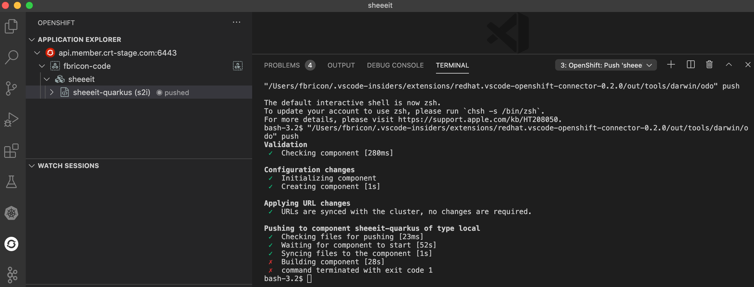 Build failure still results in component showing up as pushed · Issue #1800 · redhat-developer ...
