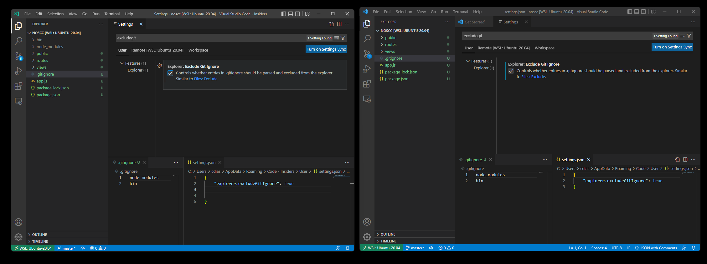 excludeGitIgnore not working in Insiders? · Issue #152891 · microsoft ...
