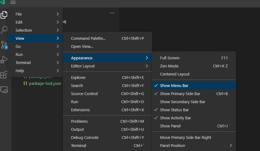 No Menus In Latest Insiders · Issue 153170 · Microsoftvscode · Github