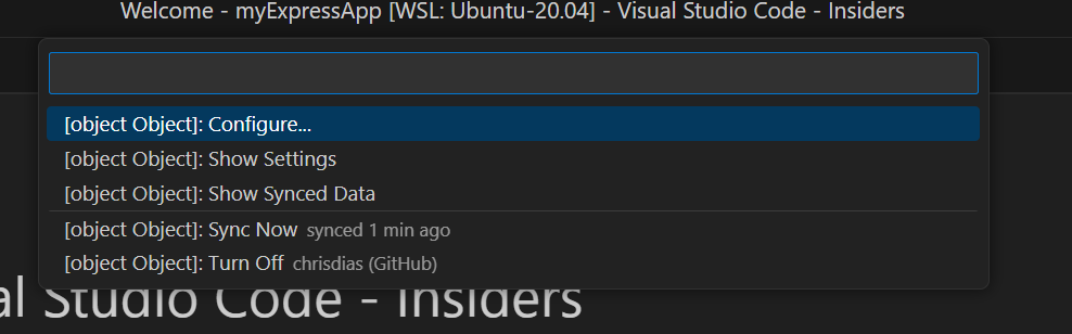 `[object Object]` in Settings Sync · Issue #195518 · microsoft/vscode · GitHub