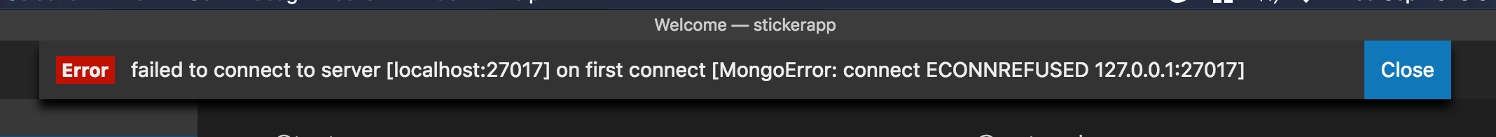 move error message when cannot connect to mongo server · Issue #54 · microsoft/vscode-cosmosdb ...