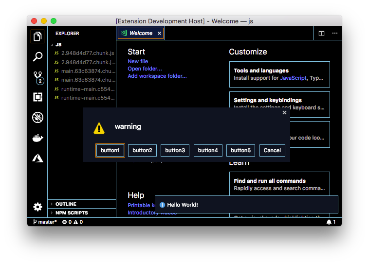 custom dialog: button order is reversed · Issue #71251 · microsoft/vscode · GitHub