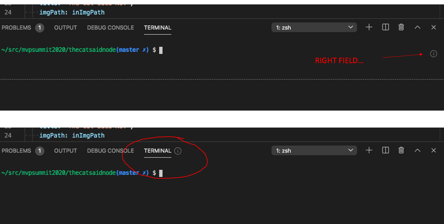 Terminal Environment change icon position · Issue #96504 · microsoft/vscode · GitHub