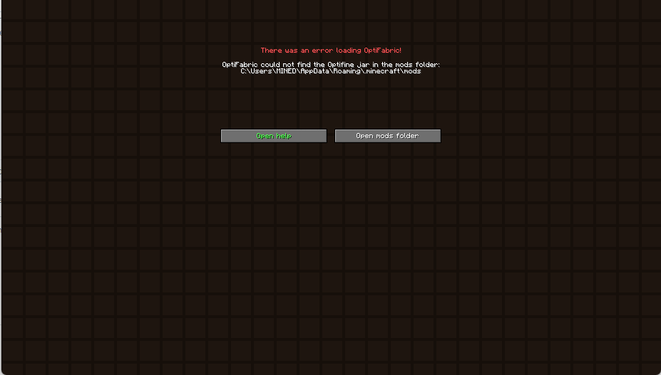 Help · Issue #1245 · Chocohead/OptiFabric · GitHub