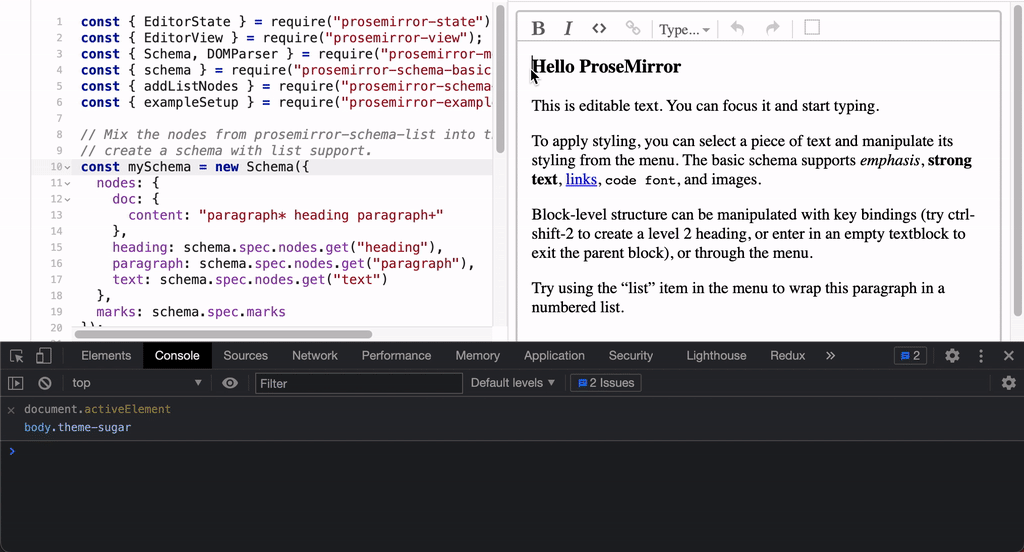 splitBlock throwing TransformError: Invalid content for node doc · Issue #1172 · ProseMirror ...