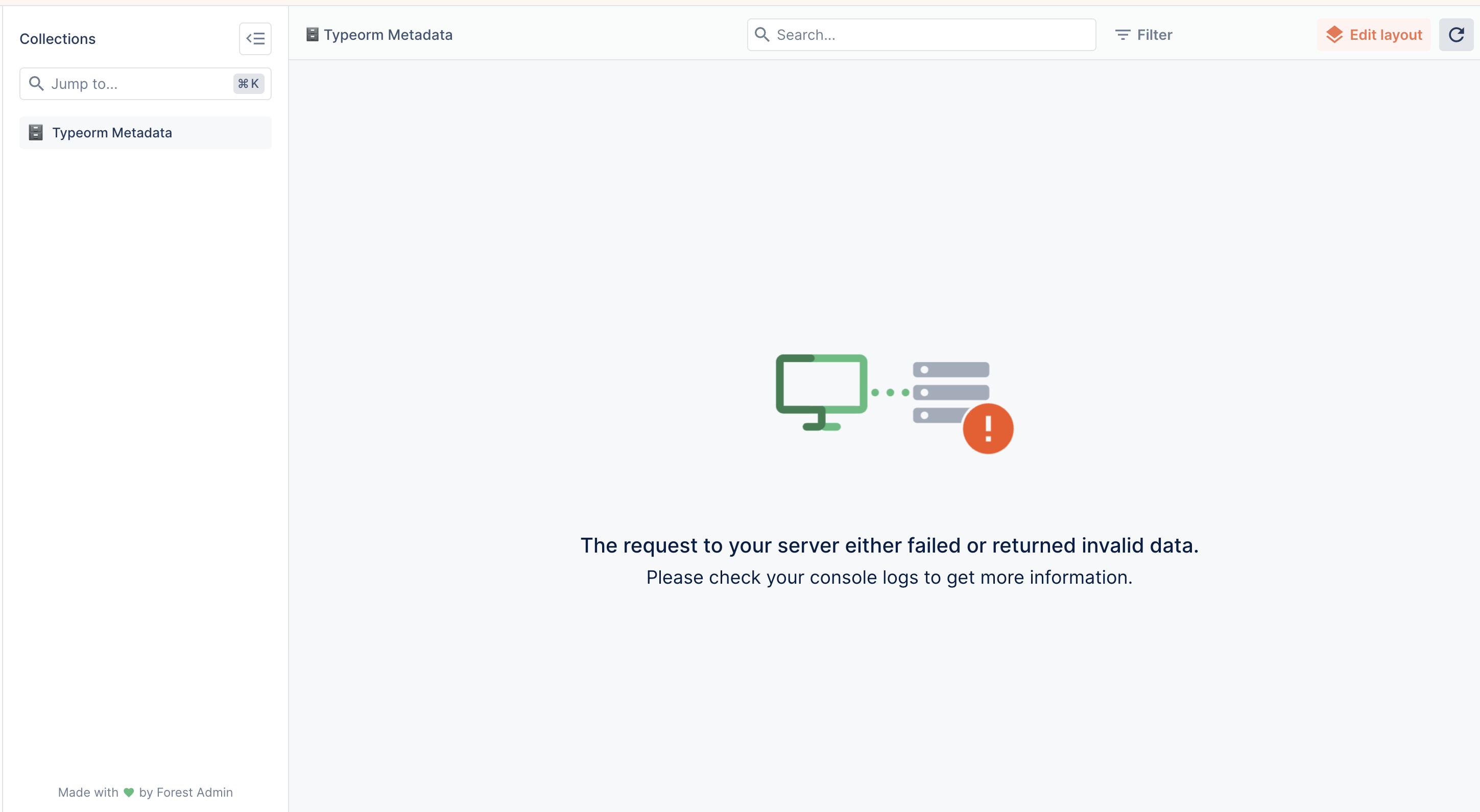 I can't retrieve any data, got error `Failed Dependency` · Issue #554 · ForestAdmin/agent-nodejs ...