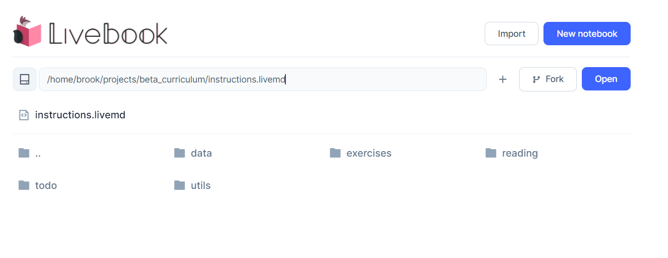 Ux Suggestion Click Livemd Files To Open Them · Issue 1047 · Livebook Dev Livebook · Github