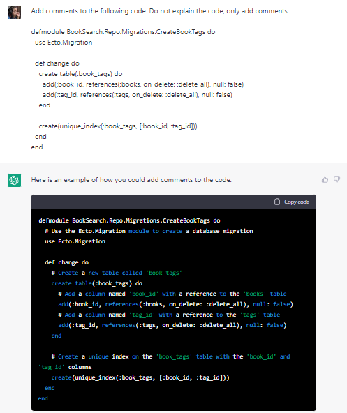 Add comments to code examples. · Issue #666 · DockYard-Academy/curriculum · GitHub