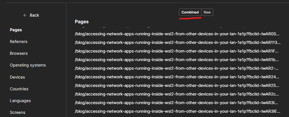 BUG: Combined page views does not merge query params · Issue #1790 · umami-software/umami · GitHub
