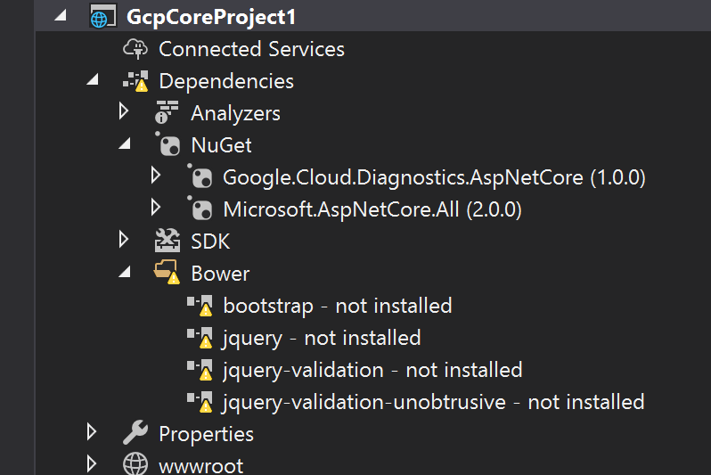 GCP Core template (MVC) fails to deploy because of Bower dependencies. · Issue #1028 ...