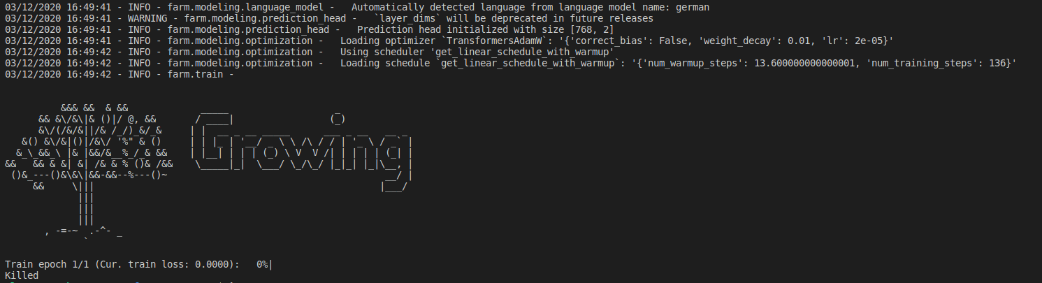 Why does my Trainer not train? · Issue #277 · deepset-ai/FARM · GitHub