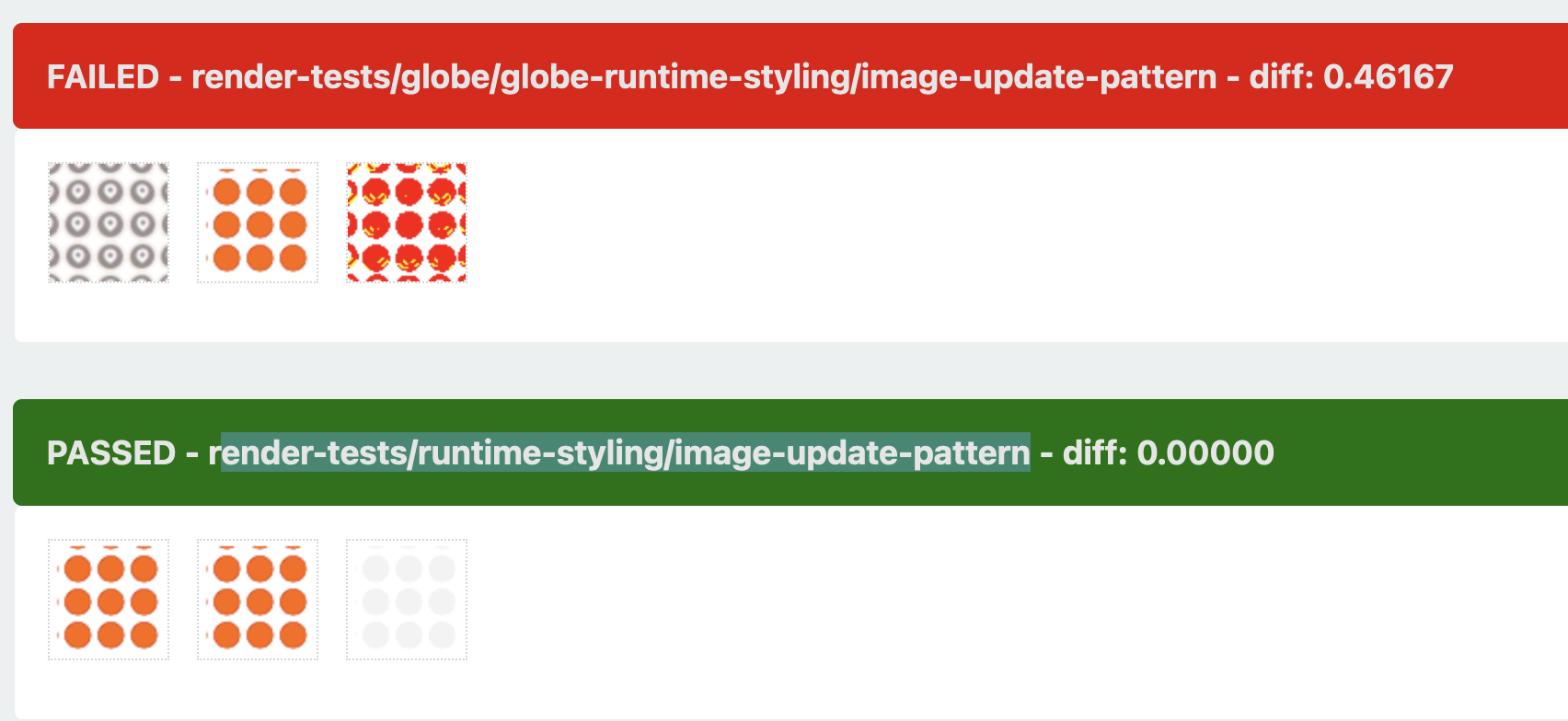 `map.updateImage` on globe view does not update "fill-pattern" until zoom level change · Issue ...
