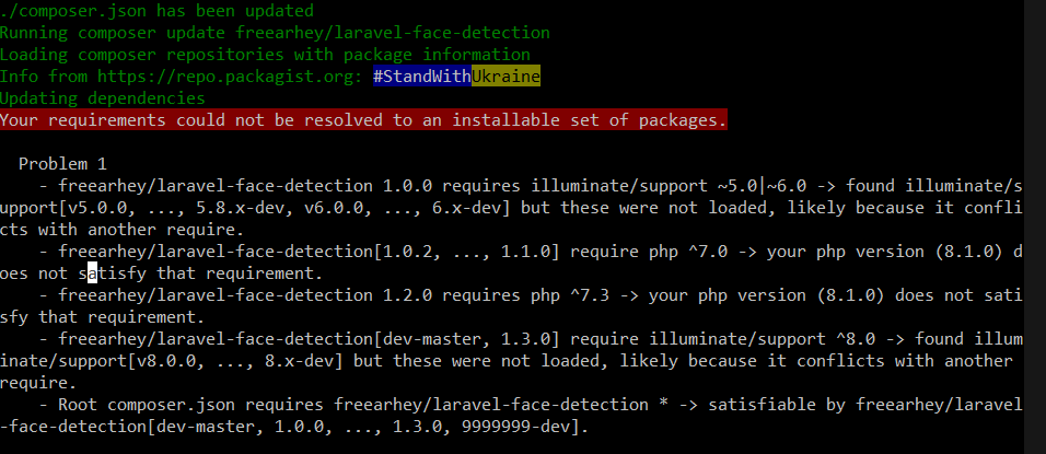 Failing to install on laravel Framework 9.52.4 · Issue #8 · freearhey ... Failing to install on laravel Framework 9.52.4 · Issue #8 · freearhey ...