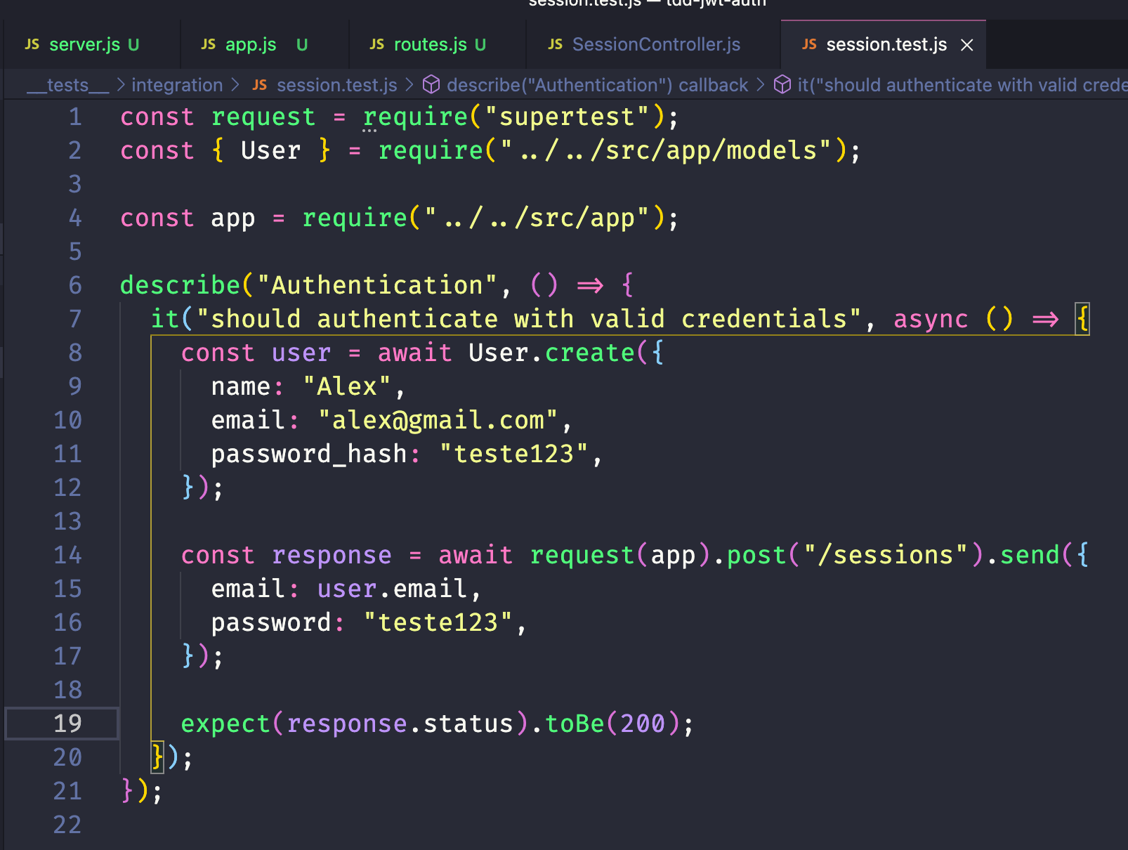GitHub - al3xpisani/auth-tdd-jwt: authentication with jwt using tdd sequelize