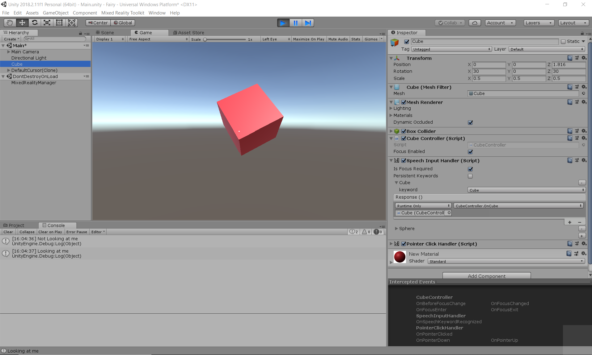 SpeechInputHandler not Calling hooked in methods if "Is Focus Required ...