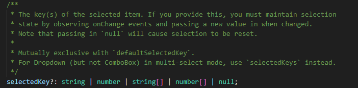 Docs: Result of passing `undefined` to `selectedKey(s)` props is not indicated · Issue #29103 ...