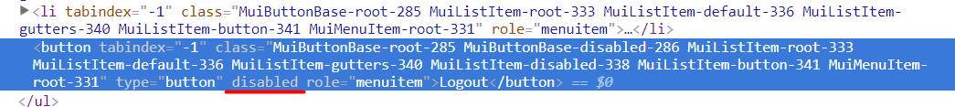 Disabled Attribute To Li Element In Menuitems Does Not Set · Issue