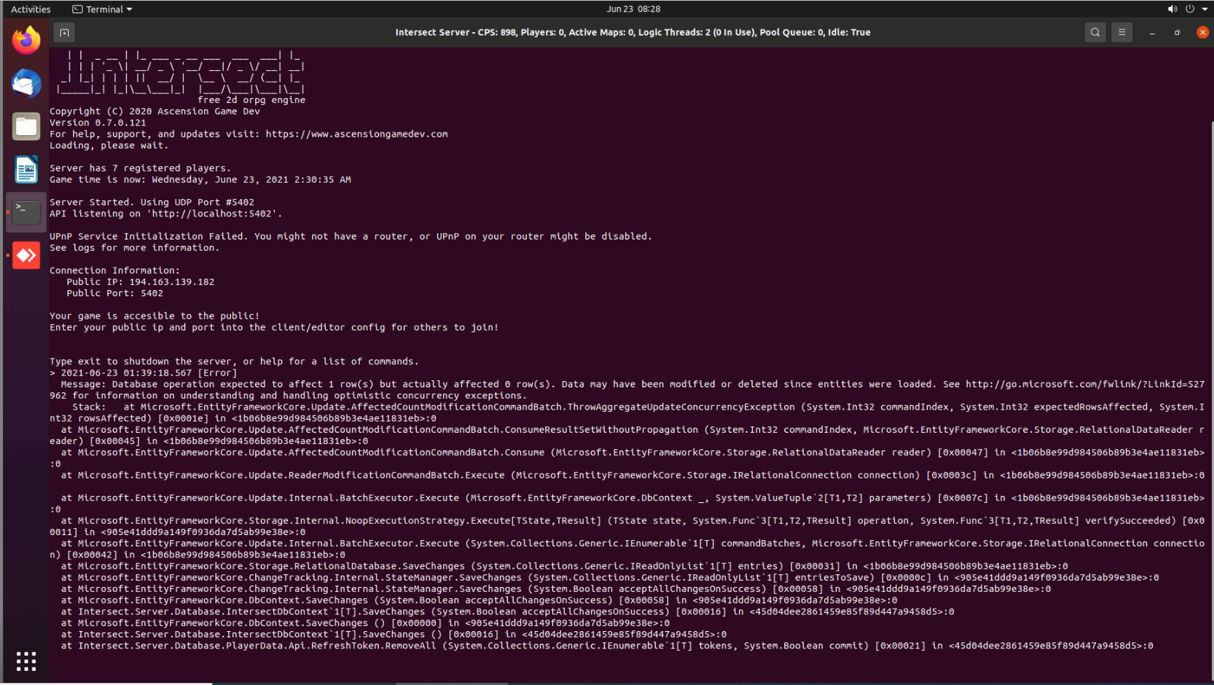 Database modified since loaded + invalid handle to path · Issue #797 · AscensionGameDev ...