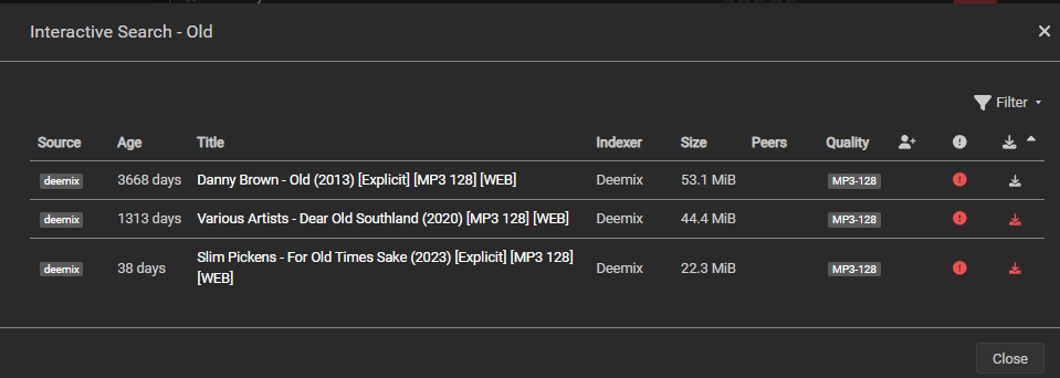 Lidarr not finding any other quality besides "MP3-128" in Deezer searches. · Issue #82 ...