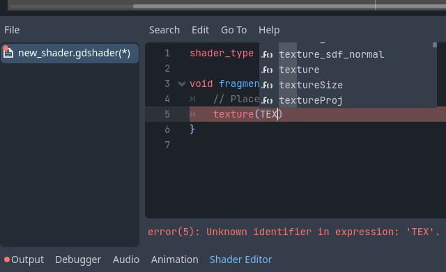Shader editor autocomplete box clips off screen if too small · Issue #70088 · godotengine/godot ...