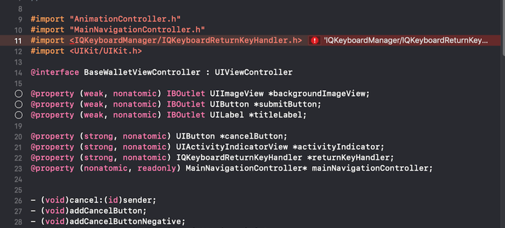 IQKeyboardReturnHandler.h file not found error · Issue #1513 · hackiftekhar/IQKeyboardManager ...