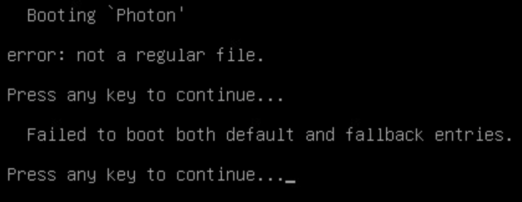 Photon OS 3.0 on ESXi Arm on RPI4 fails with 'error: not a regular file' · Issue #1200 · vmware ...