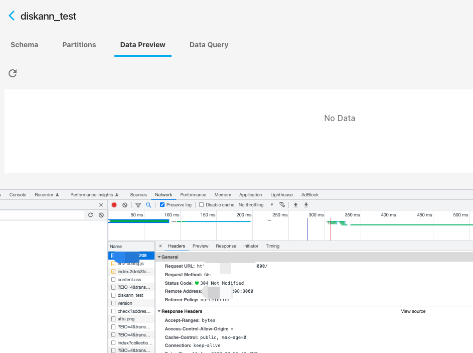 when the index type is diskann，the data preview will not display data · Issue #183 · zilliztech ...
