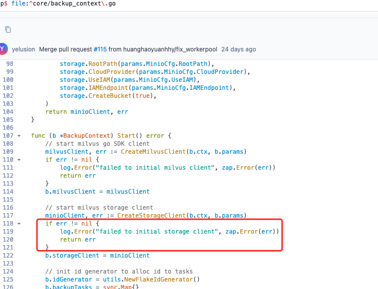 [Bug]: run ./milvus-backup server trigger bug: failed to initial storage client · Issue #126 ...