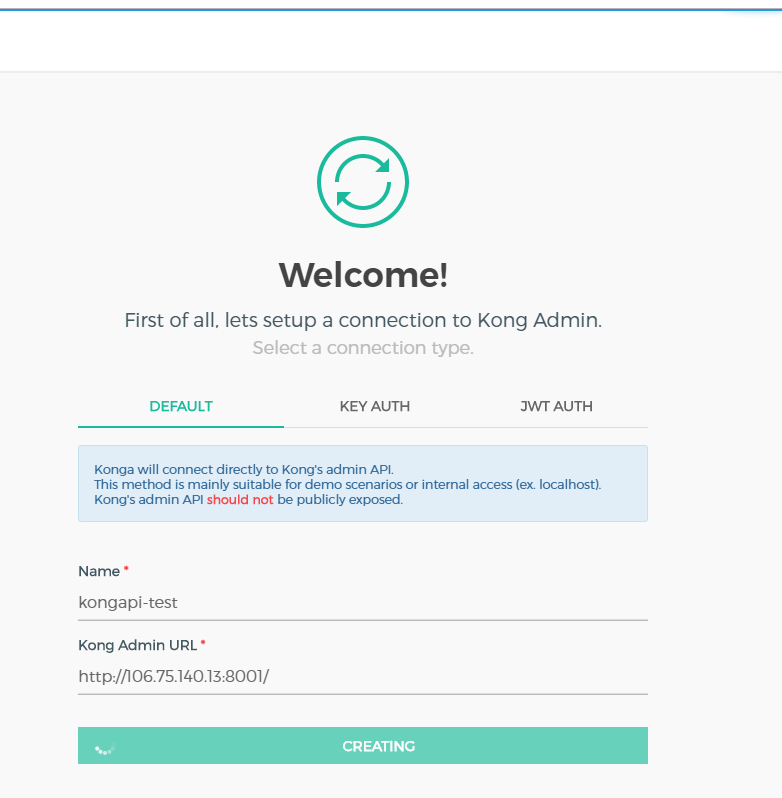 kong admin api is ok,but can not add connection · Issue #453 · pantsel/konga · GitHub