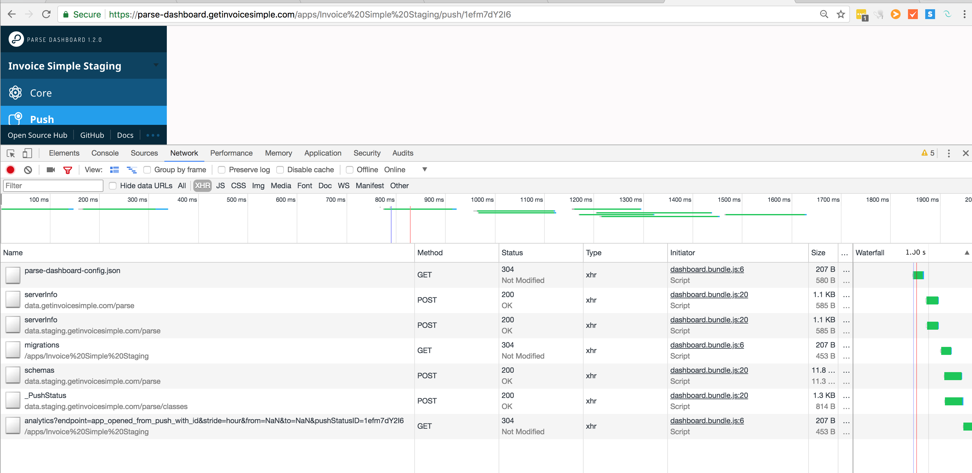 Past Pushes Won't Display · Issue #801 · parse-community/parse-dashboard · GitHub