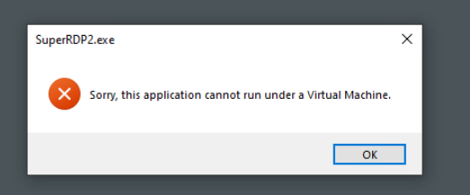 Why is there an Anti-VM Check? · Issue #118 · anhkgg/SuperRDP · GitHub