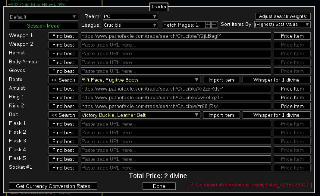 Searching for a body armor produces an 'Unknown stat provided' Error · Issue #6095 ...