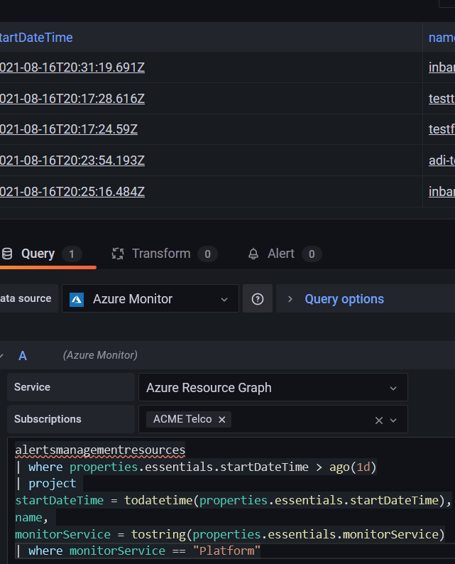 Azure Resource Graph queries don't work as annotations · Issue #37941 · grafana/grafana · GitHub