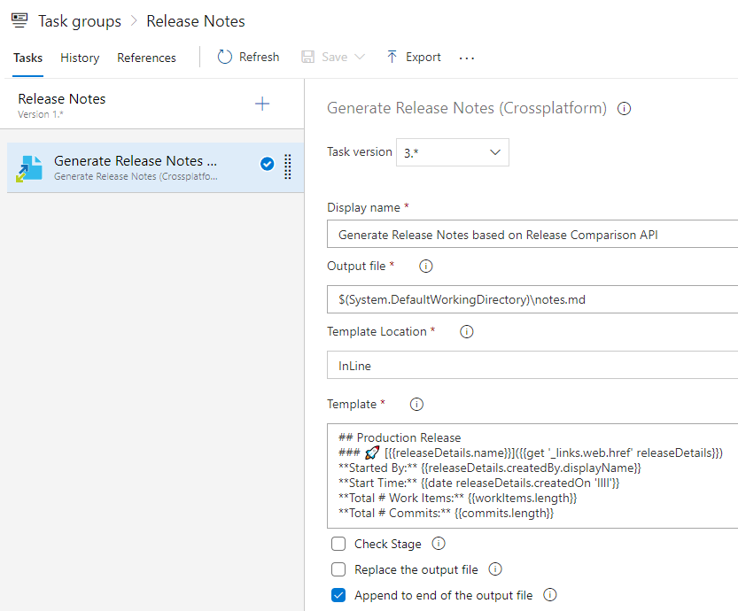 Generate Release Notes (Crossplatform) not generating output file when ...