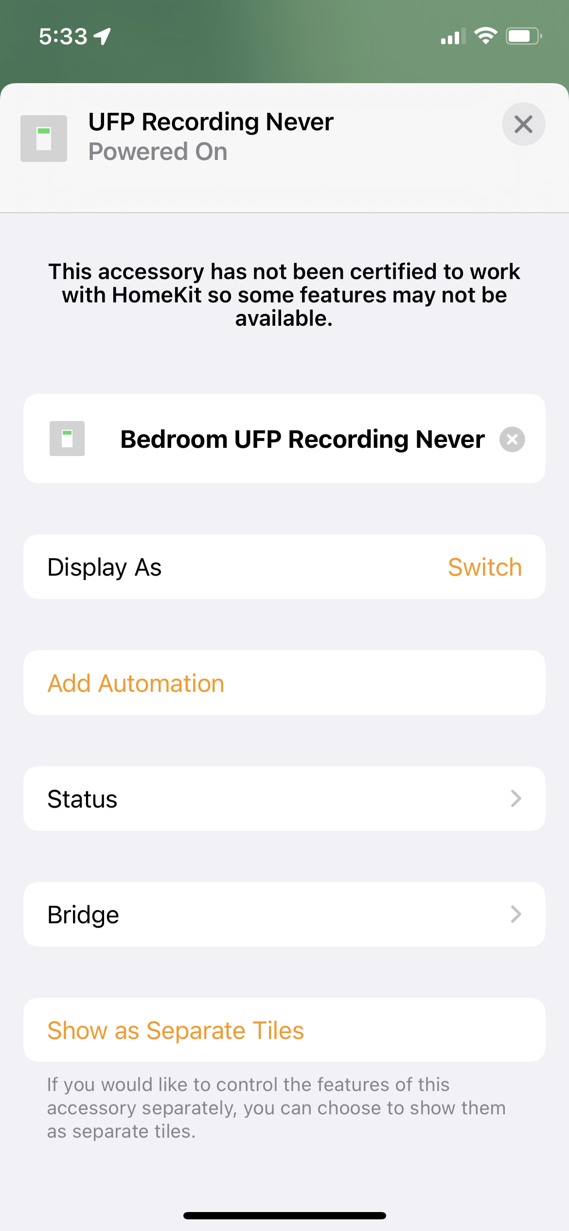 Enable.Nvr.Recording.Switch only creates one switch (UFP Recording ...