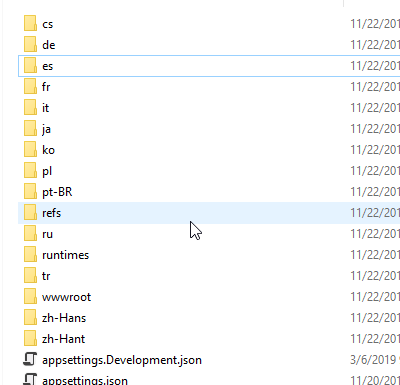 Publish AddRazorRuntimeCompilation > Microsoft.CodeAnalysis.resources ...