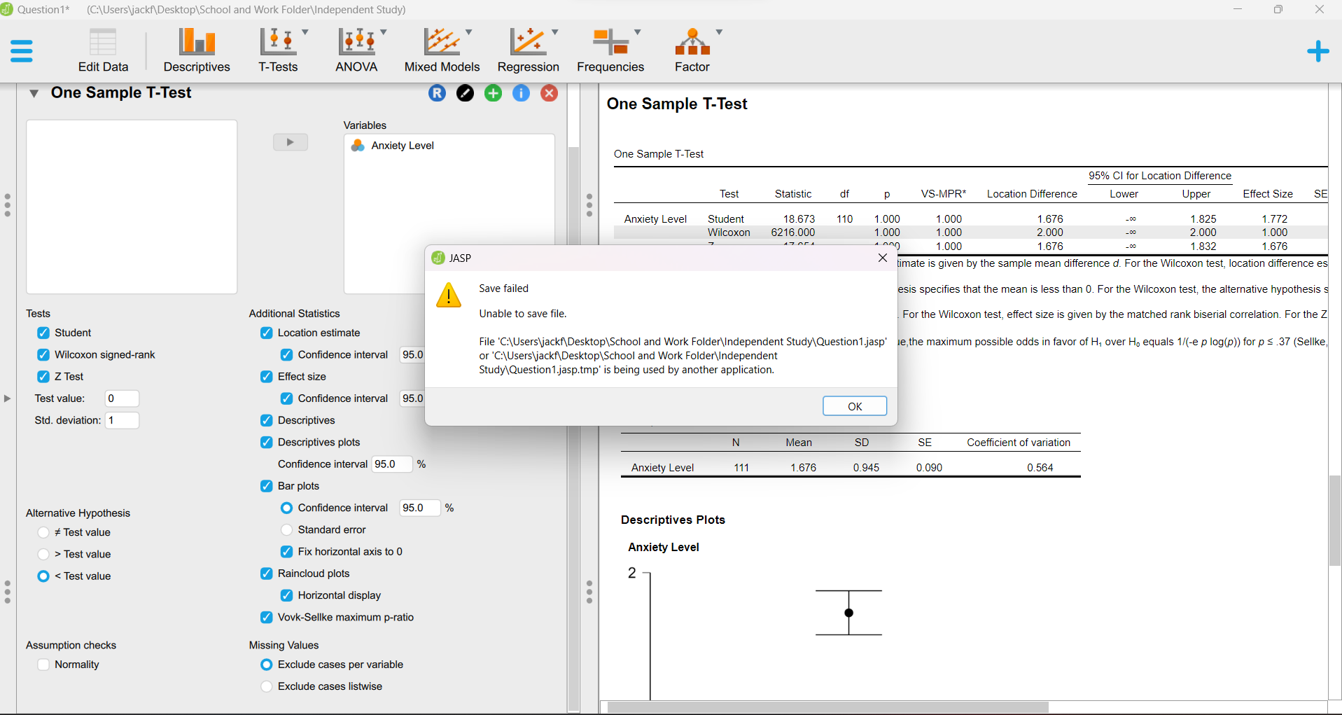 [bug] Can T Save · Issue 2366 · Jasp Stats Jasp Issues · Github