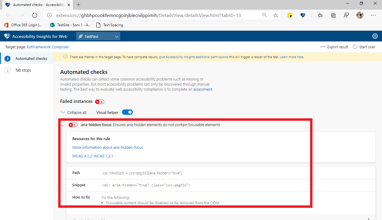 Accessibility Name Role Value Bot Responses Aria Hidden Elements Contain Focusable 