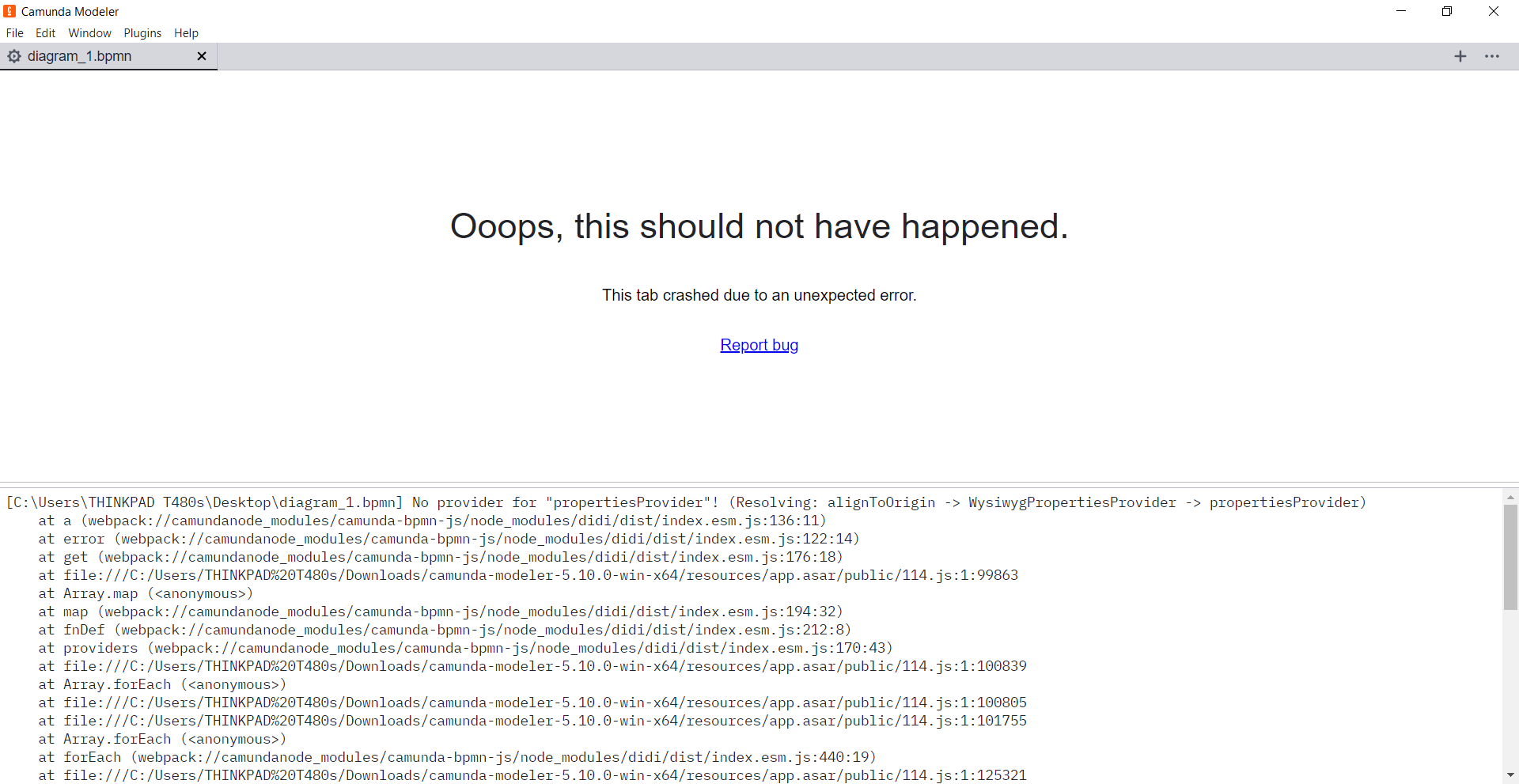 Plugin Crashes Modeler · Issue #3580 · camunda/camunda-modeler · GitHub