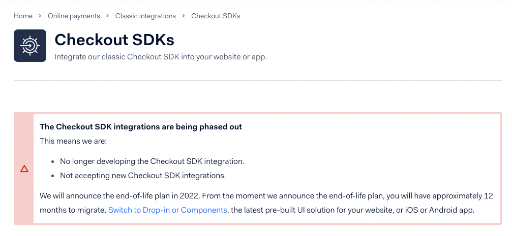 The Checkout Sdk Integrations Are Being Phased Out · Issue 10 · Adyenadyen React Native · Github 