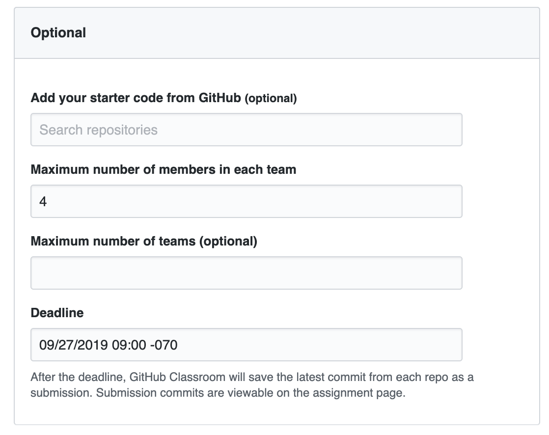 Small inconsistency in assignment form optional settings · Issue #2229 · github-education ...