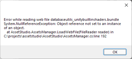 Error while reading web file **.bundle NullReferenceException · Issue #867 · Perfare/AssetStudio ...