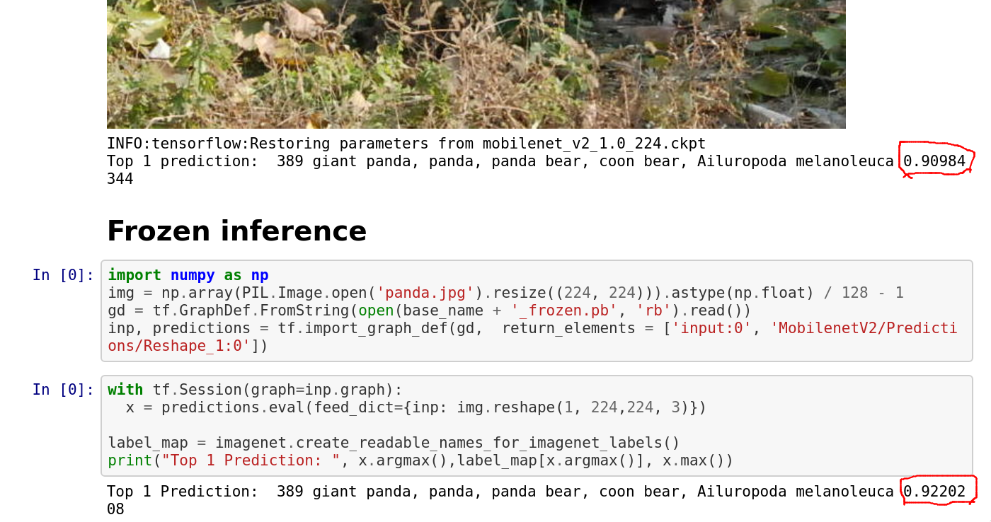 I can not reproduce same results on the colaboratory of MobileNetV2 · Issue #6729 · tensorflow ...