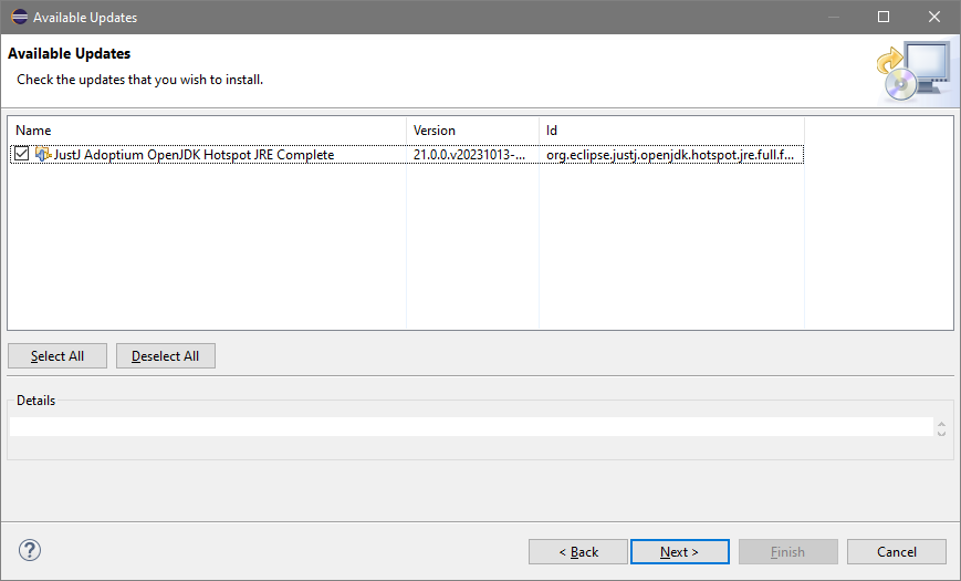 Installing Wild Web Developer tools forces update of JustJ and Platform ...