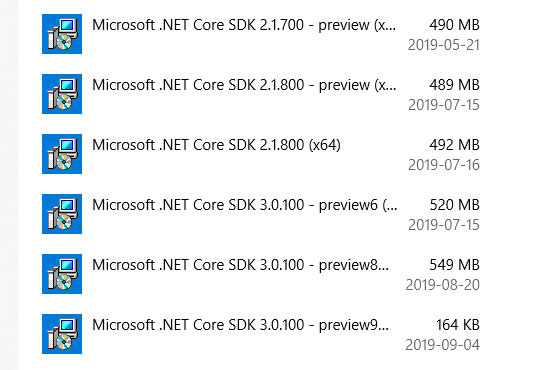 VS 2019 16.3 P3 did not uninstall .Net Core 3.0.100 P8 · Issue #3307 ...