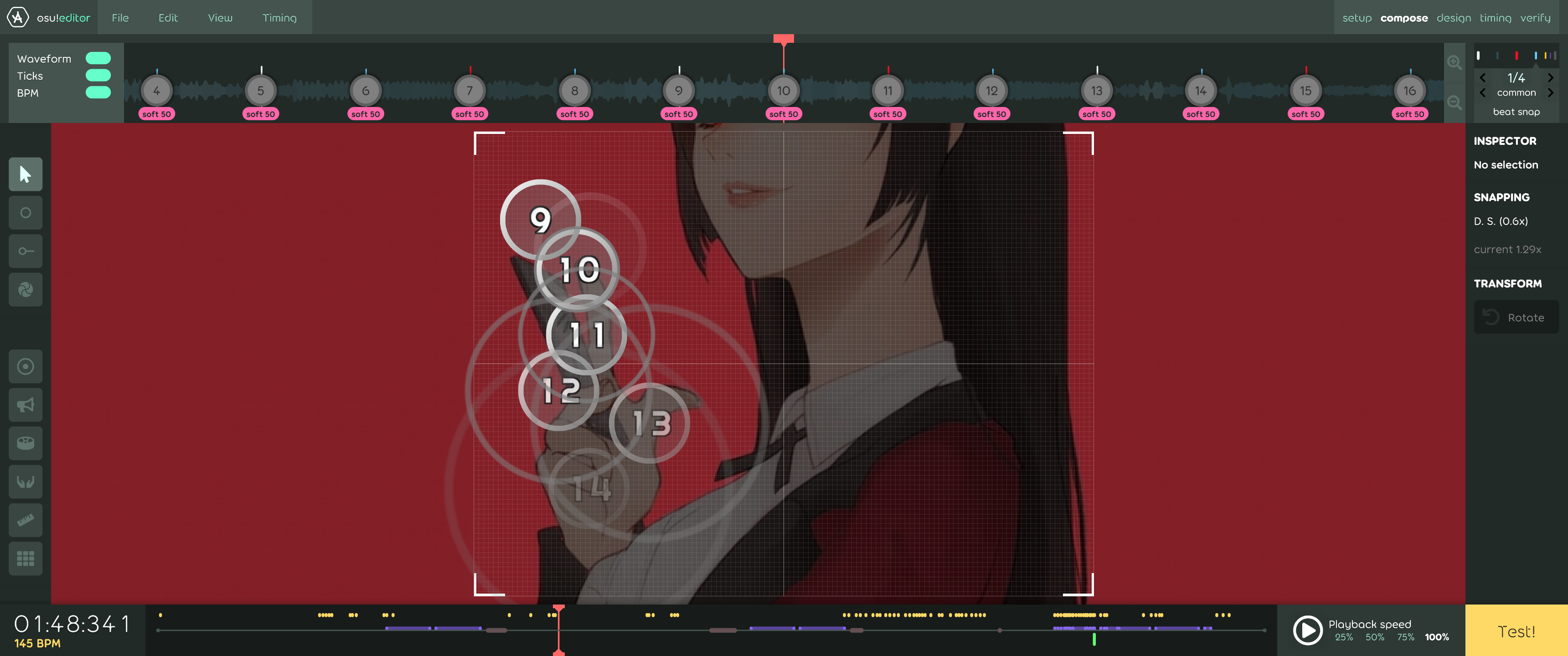 Hitcircle numbers incorrectly spaced on imported skin · Issue #25250 ...