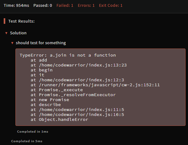 Js Line Number Is Now Offset From The Actual Line Number · Issue 779 · Codewars Codewars Runner